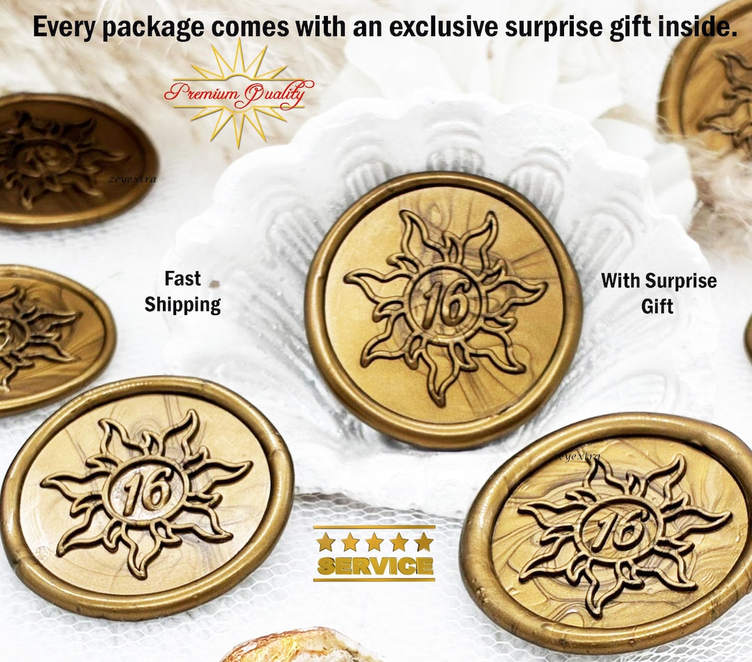 Rapunzel Theme Wax Seals, Tangled Sun Custom Wax Seals With Gift, Self ...