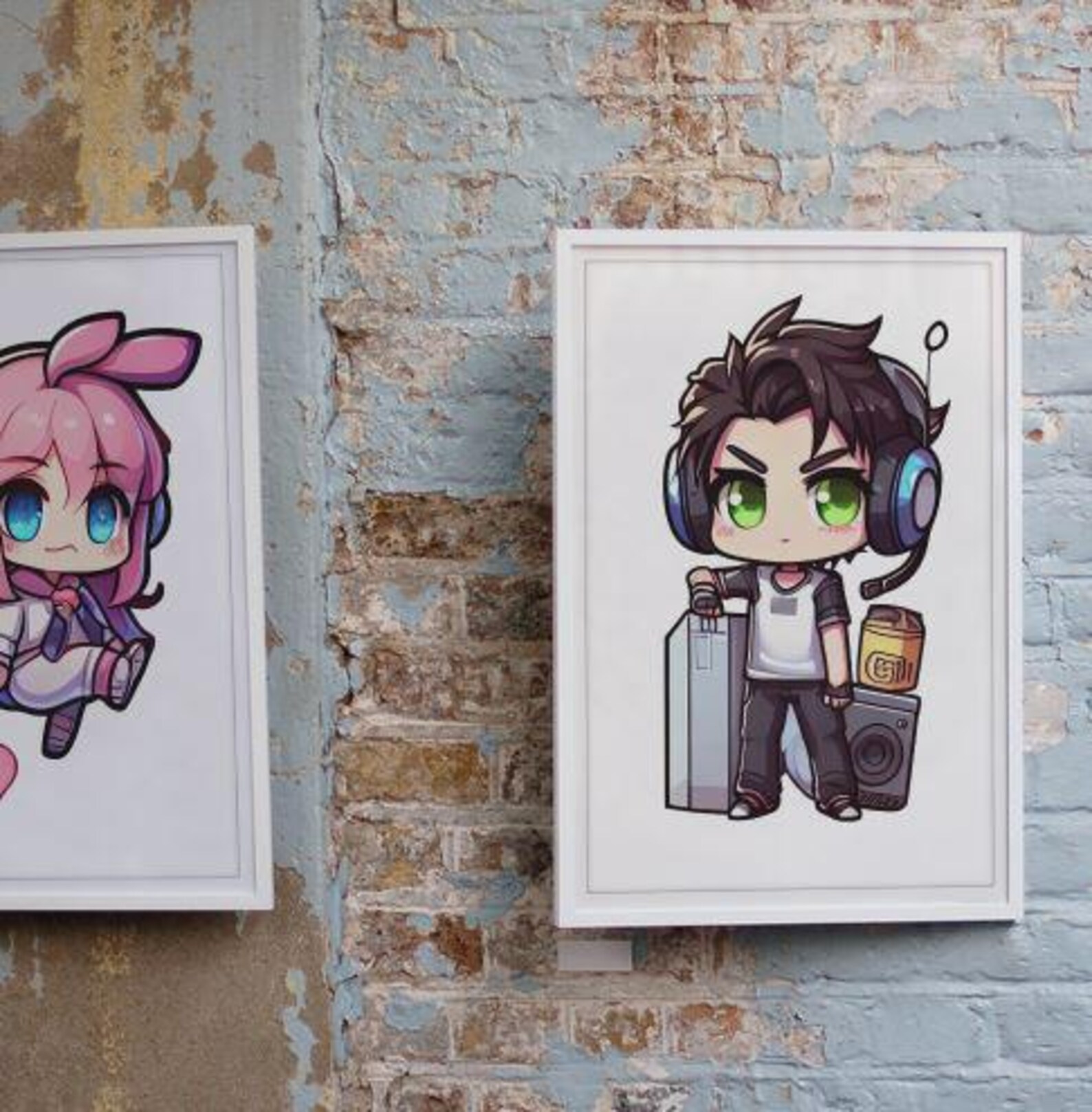 Gamer Chibi Characters Clip Art: Kawaii PNG Graphics (digital Download ...