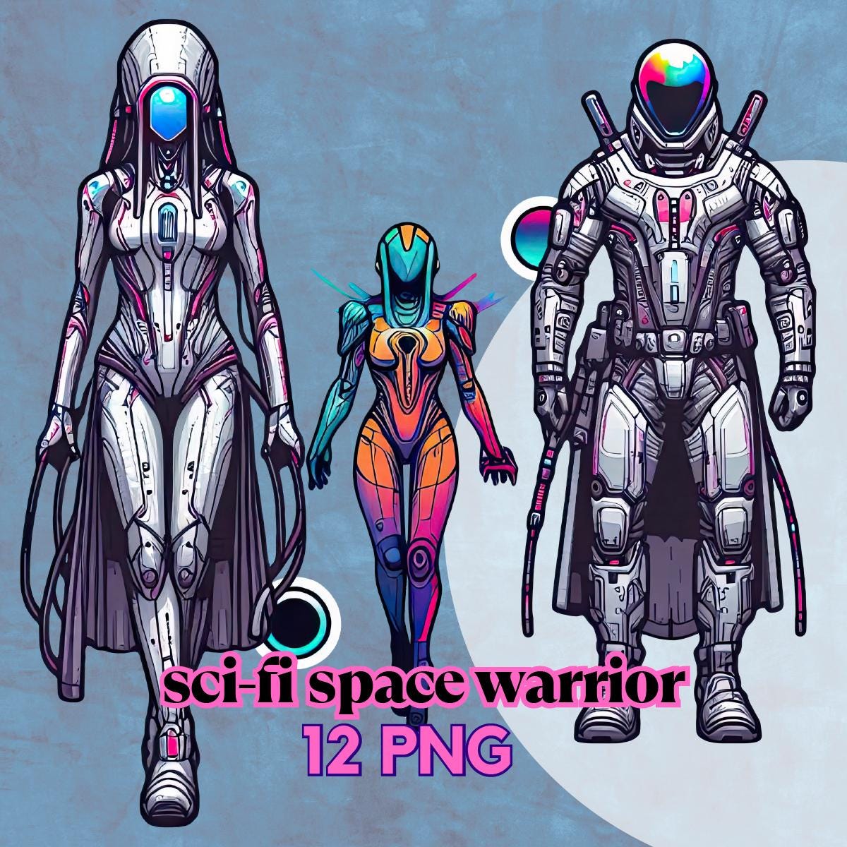 Futuristic Samurai Astronaut | Transparent PNG Digital Art | Cyberpunk ...