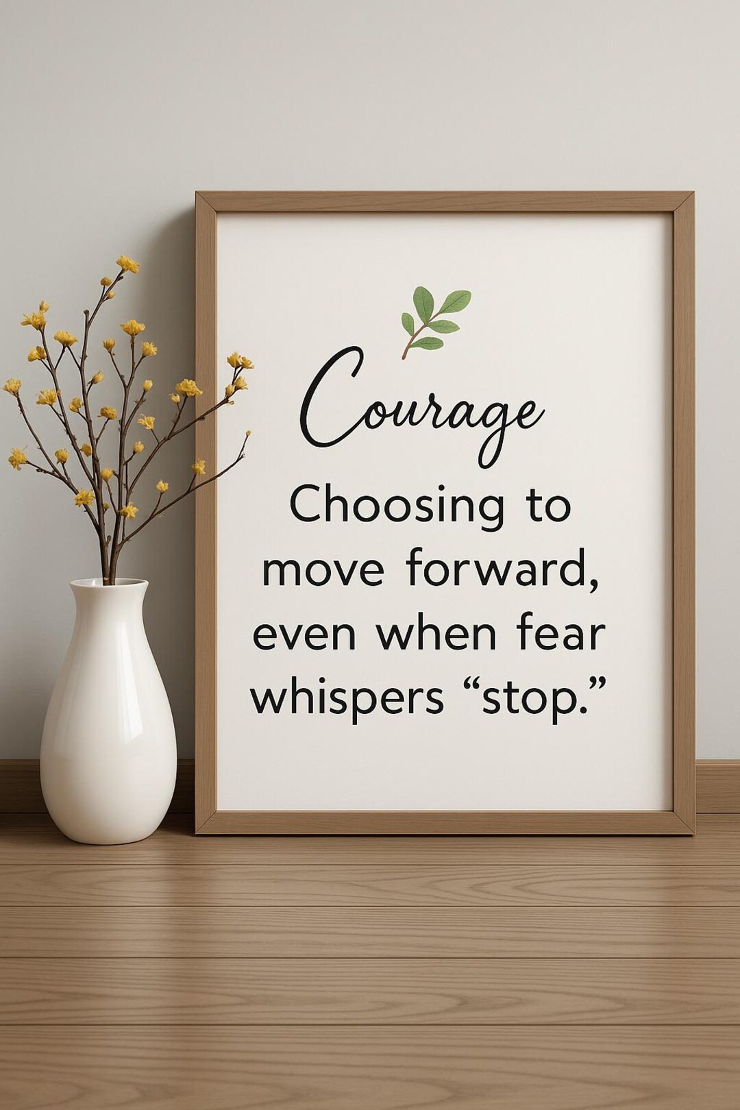 Courage Wall Art, Motivational Quote Wall Art, Office Prints, Office ...