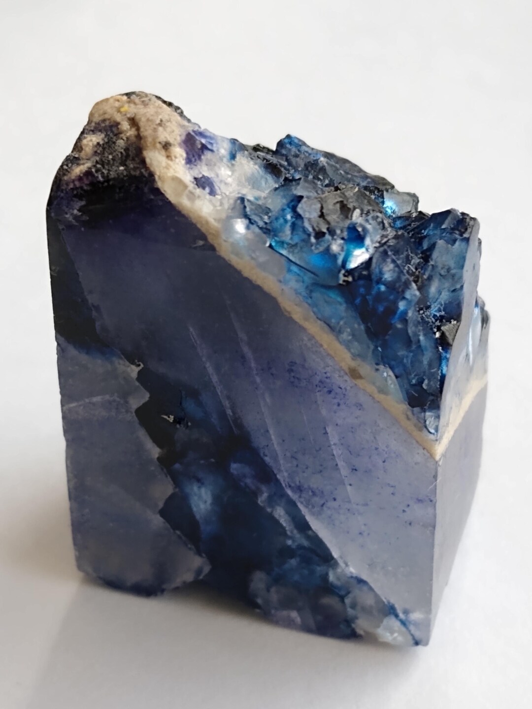 Rare Blue Halite Crystals From Germany – Collector Mineral, Transparent ...
