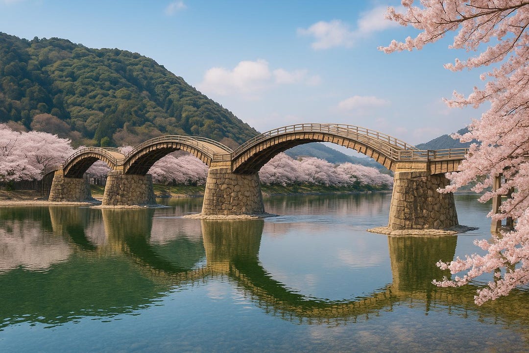 Kintai Bridge Puzzle-spring Cherry Blossoms in Iwakuni, Japan - Etsy