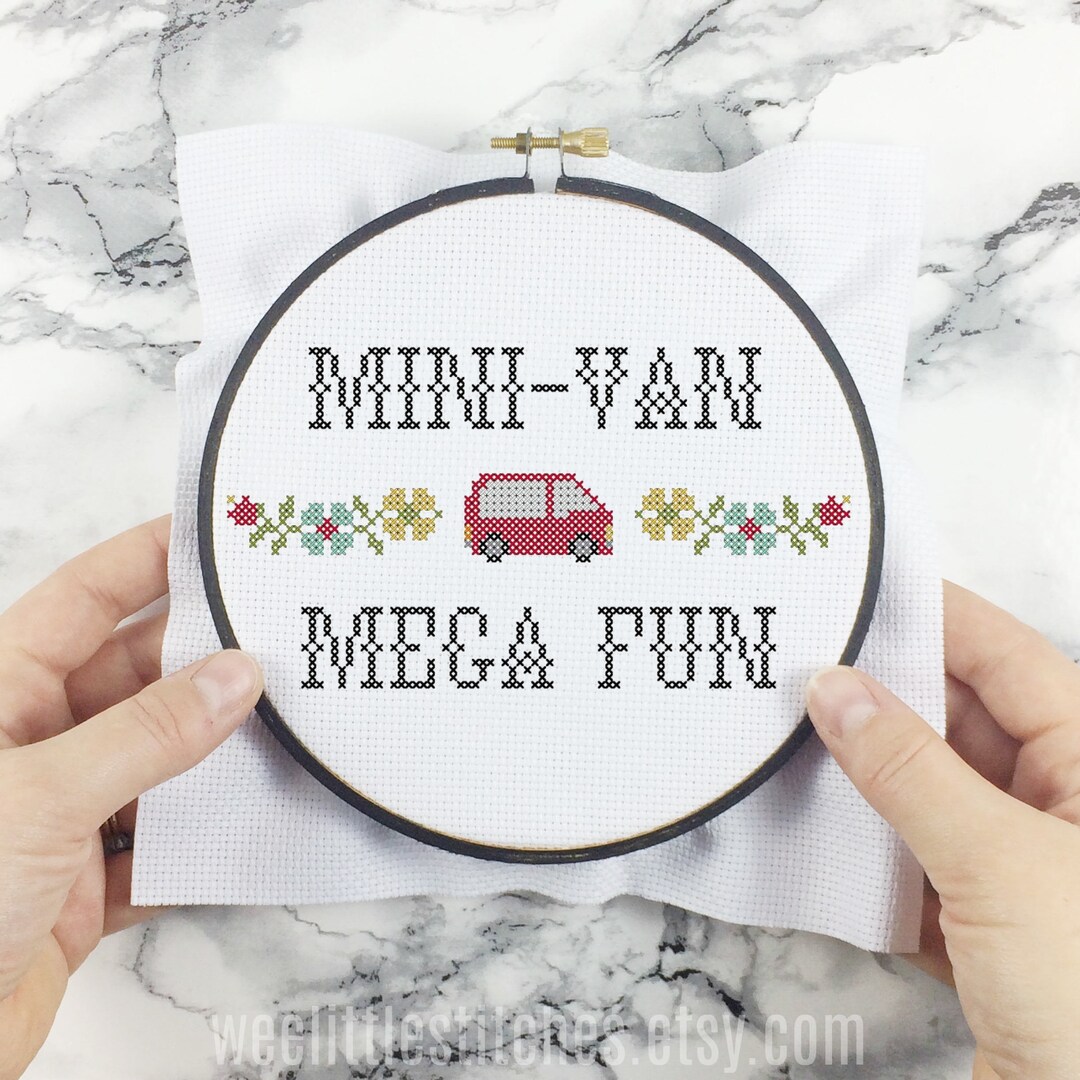 Mini-van Mega Fun Wee Little Samplers PDF Cross-stitch - Etsy Canada