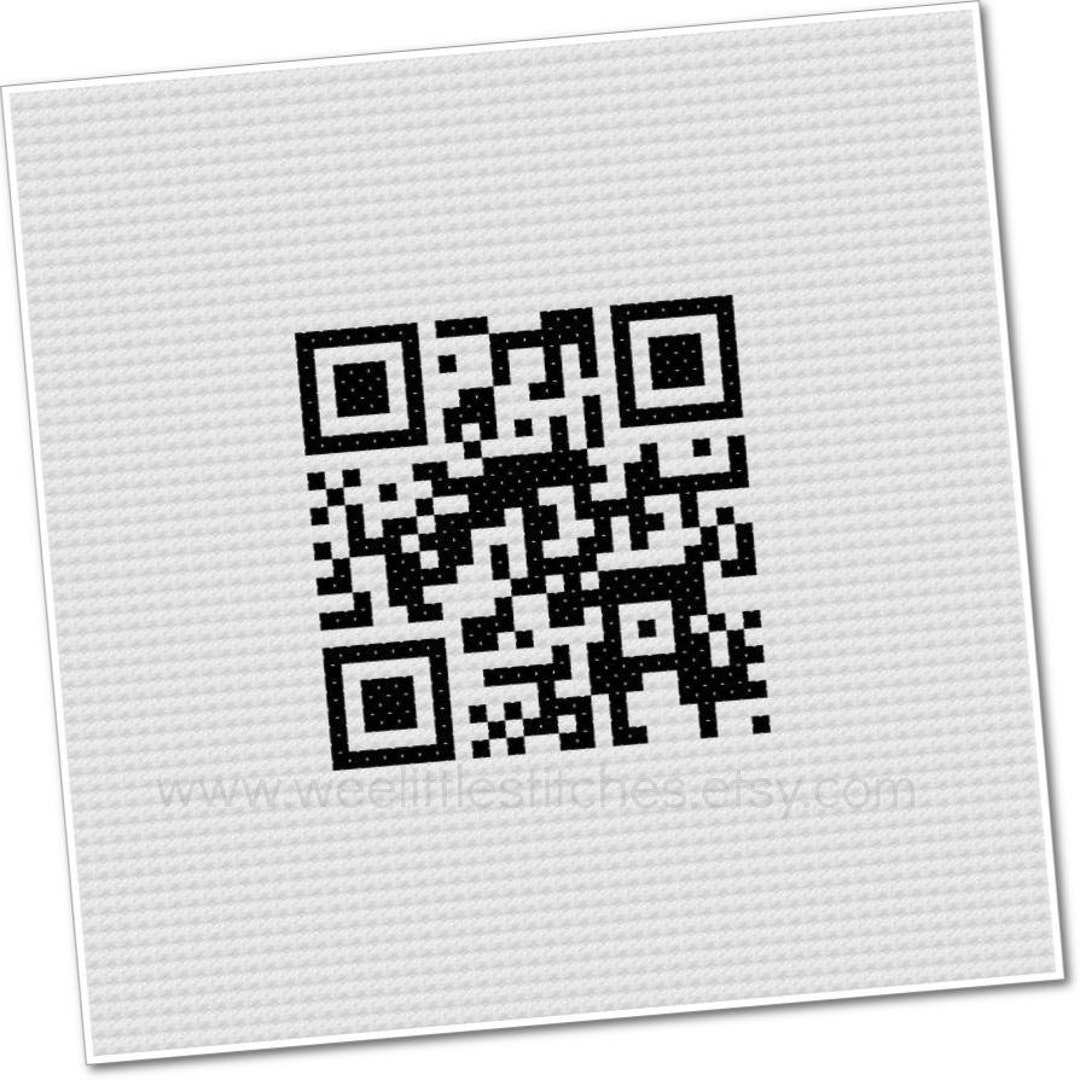 QR Code Cross-stitch PDF Pattern Instant Download - Etsy Australia