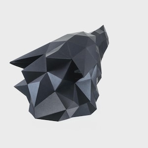 WOLF MASK Papercraft Pdf, DIY Wolf Paper Mask, Masquerade Mask, Party ...
