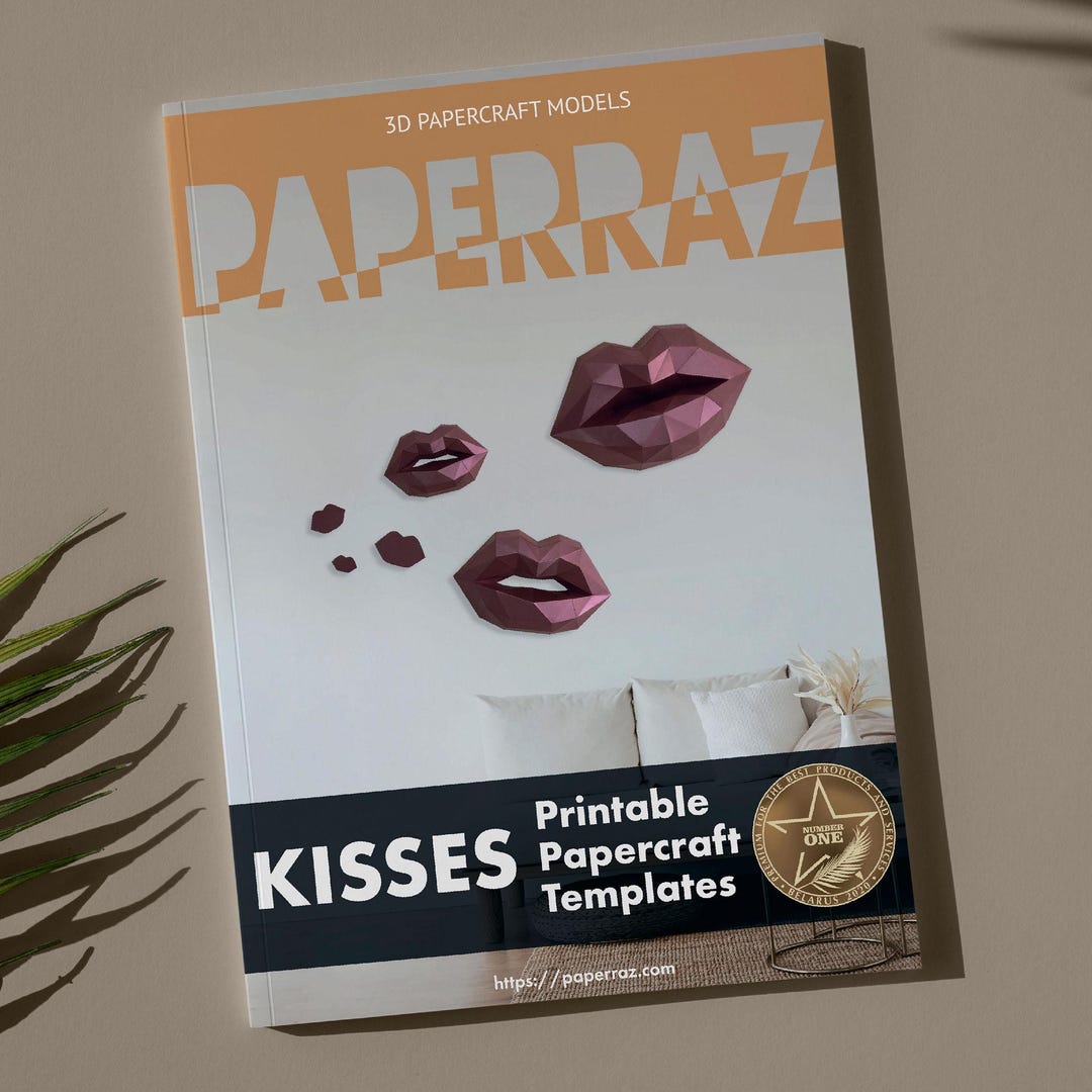 PAPERRAZ KISSES Pdf | Papercraft Pdf Printable Template Download | Kiss ...