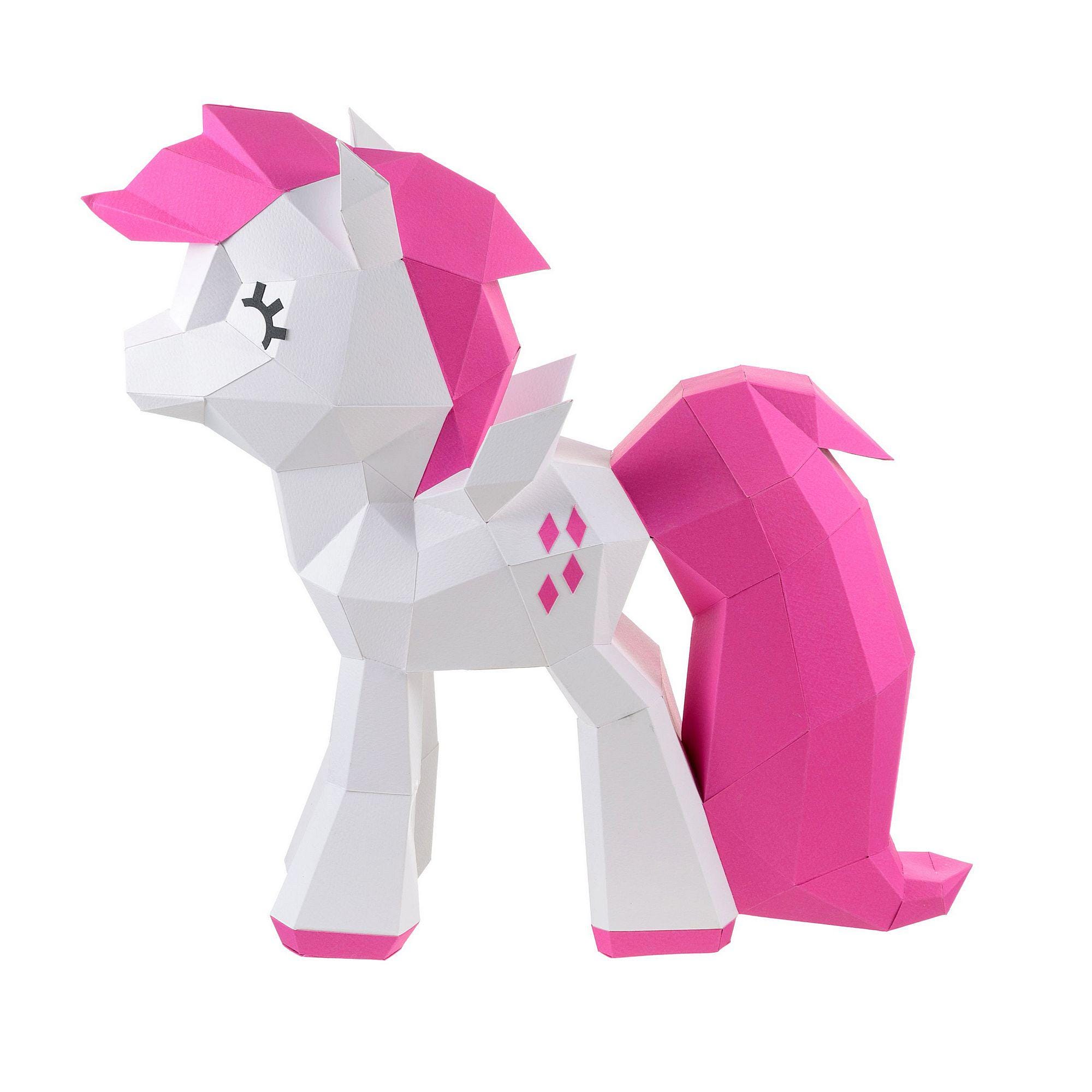 PONY Papercraft, Origami Horse, DIY, Papercraft Pdf Printable Template ...
