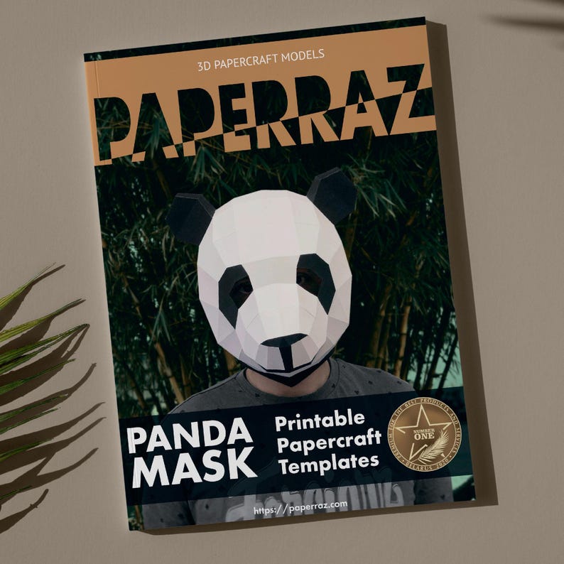 PANDA Mask Pdf, Papercraft Printable Template for Adults and Teens, DIY ...