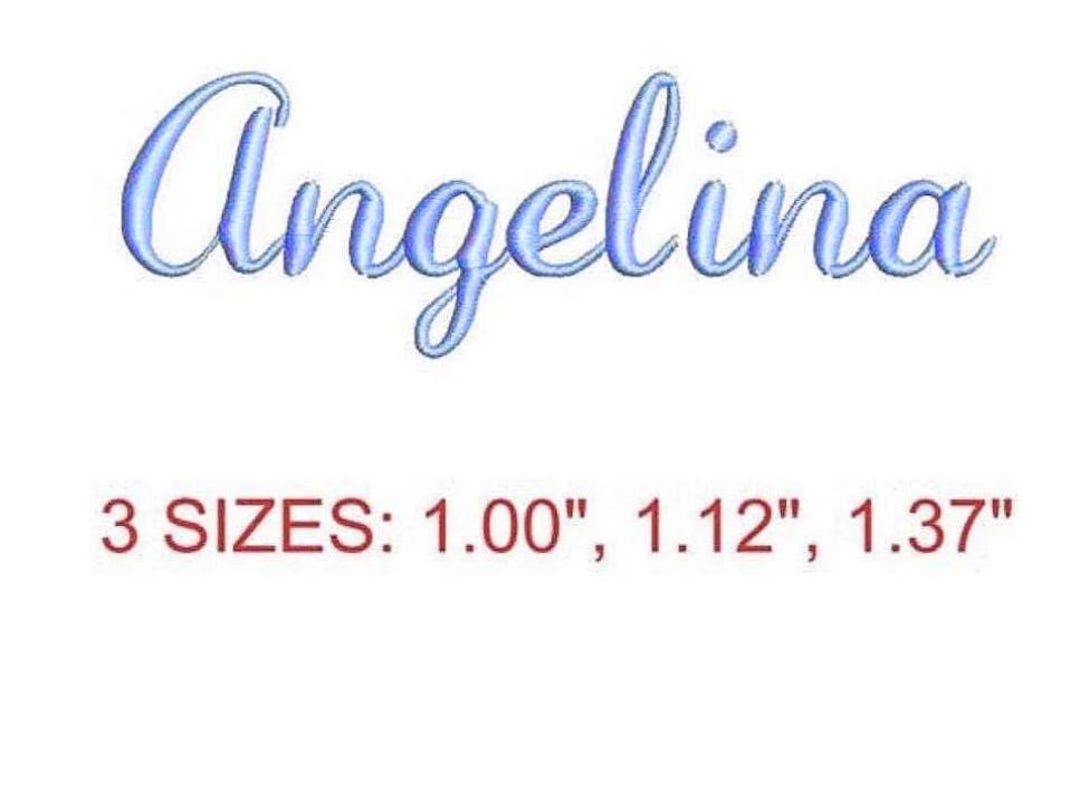 Angelina Script Machine Embroidery Font Alphabet Design File 3 Sizes BX ...
