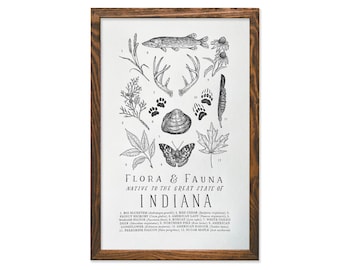 Oregon Wildlife Field Guide Print OR Outdoors Flora Fauna Wall Art - Etsy