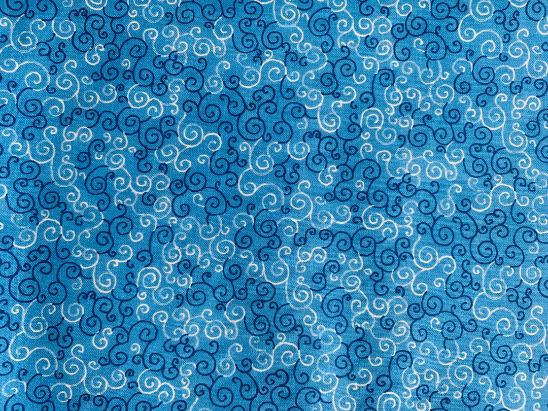 Fish Quilting Fabric Blue Water Quilt Fabric Modern Quilt Kids Quilt ...