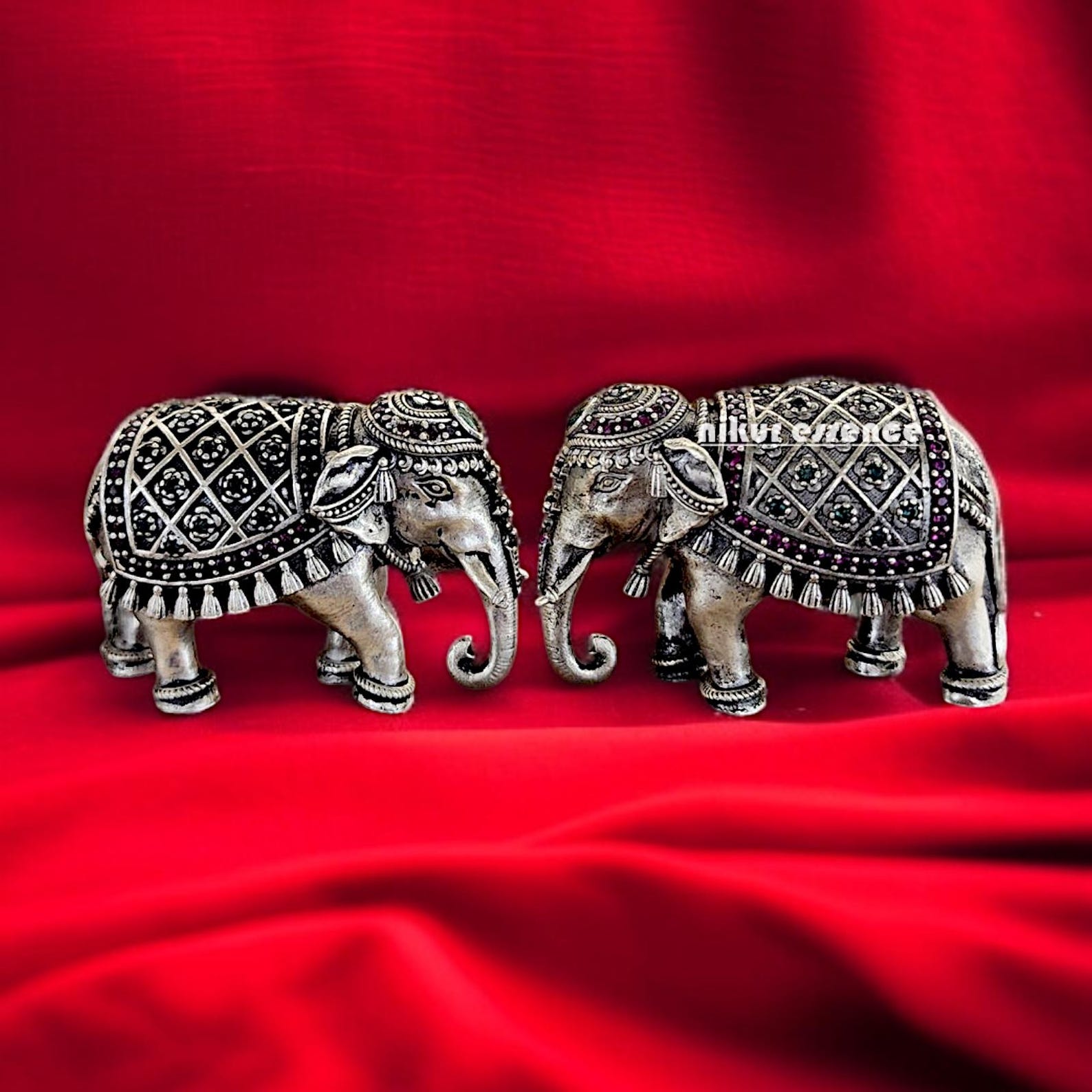 Pure Silver Elephant Symbol of Wisdom & Strength Home Decor Gift Silver ...