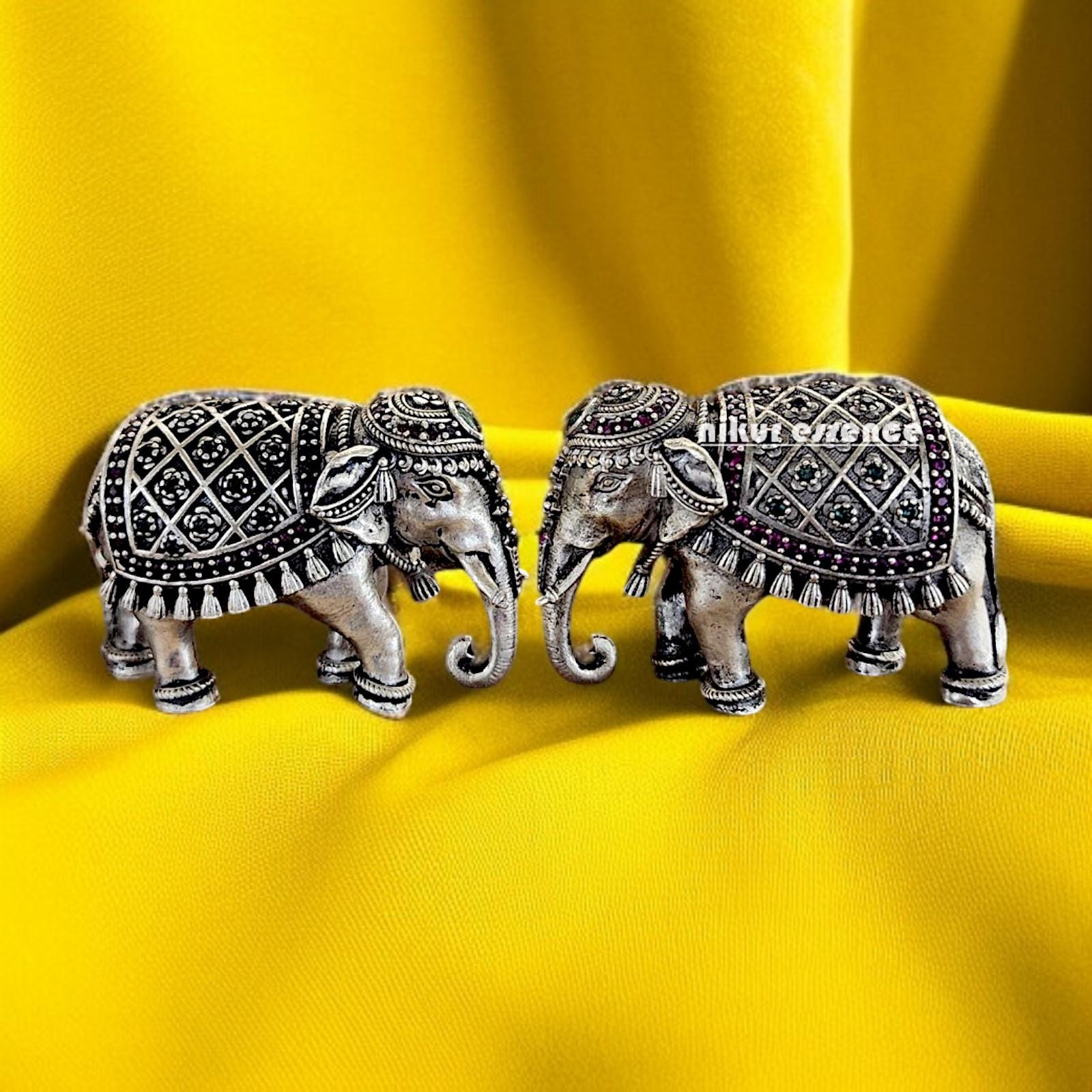 Pure Silver Elephant Symbol of Wisdom & Strength Home Decor Gift Silver ...