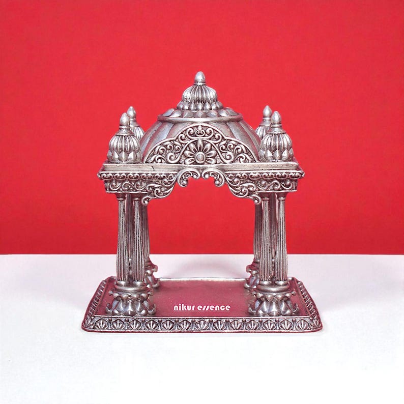 Pure Silver 3D Mandapam, Hindu Pooja Gift Silver God Temple Idol, Pure ...