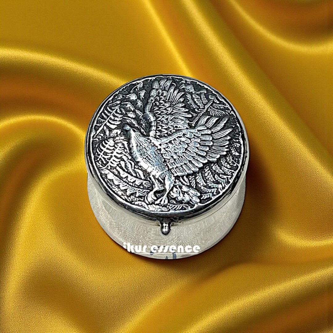 Pure Silver Kumkuma or Sindoor Dani for Home Temple, Vishnu Paducah ...