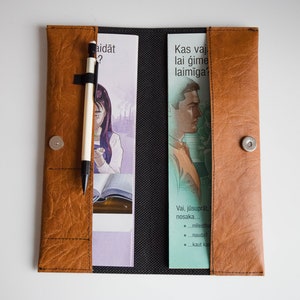 Rustic Faux Leather Tract/booklet Holder, Organizer, Business Card ...
