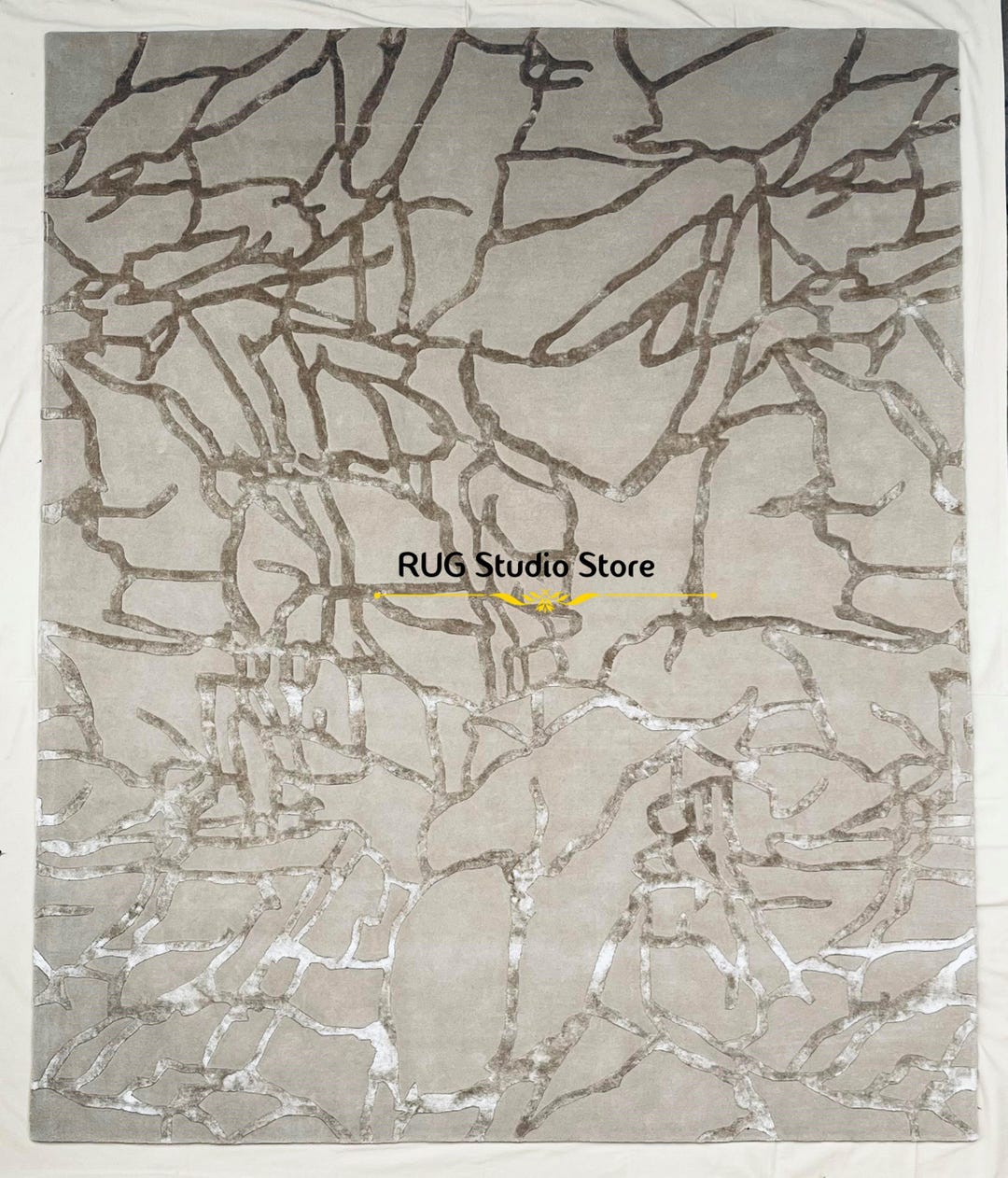 Hand Tufted Abstract Line Art Rug | Modern Neutral Color New Zealand ...