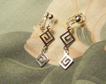 Greek Key Earrings - Etsy