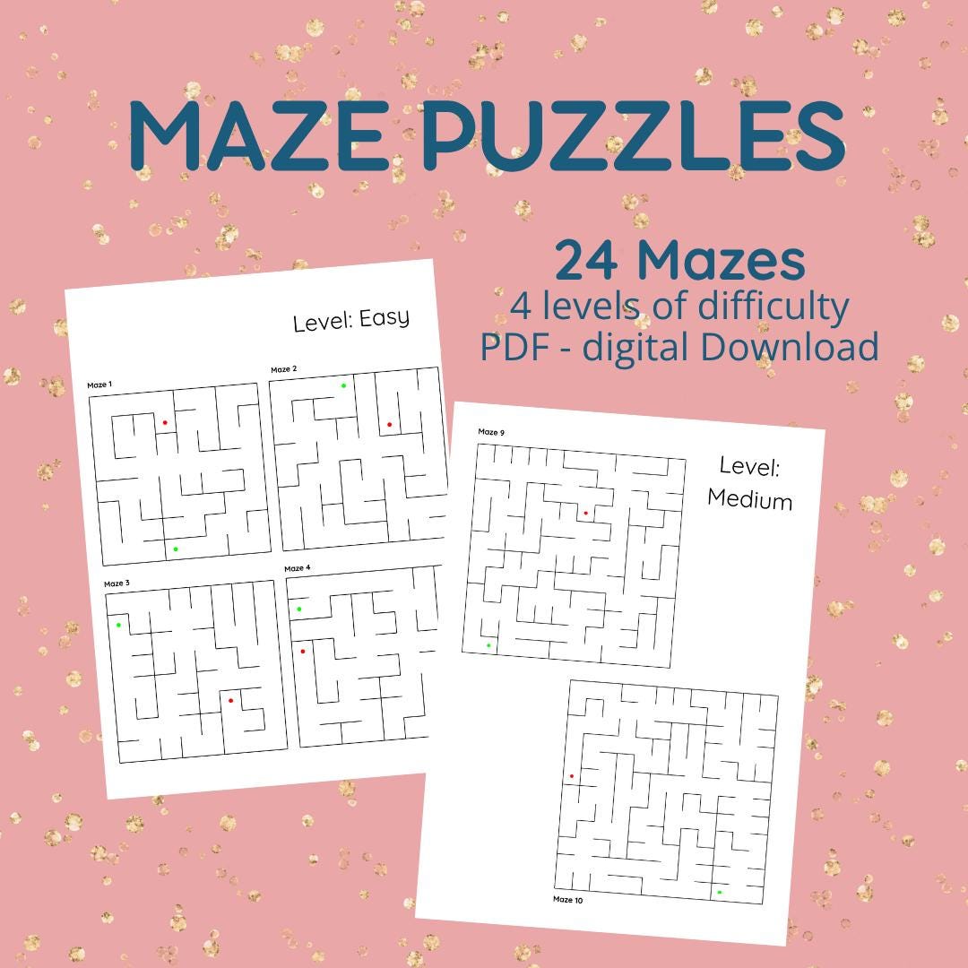 Printable Mazes for Kids, Fun Puzzle Mazes, Kids Activity Sheets, Brain ...
