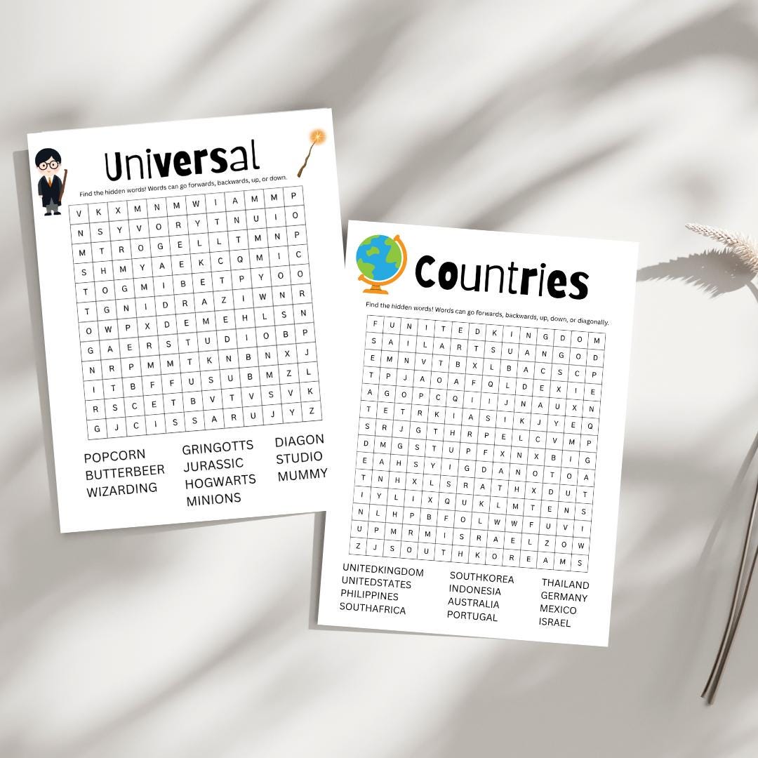 Family Travel Word Searches, Road Trip Games, Summer Word Search, Road ...