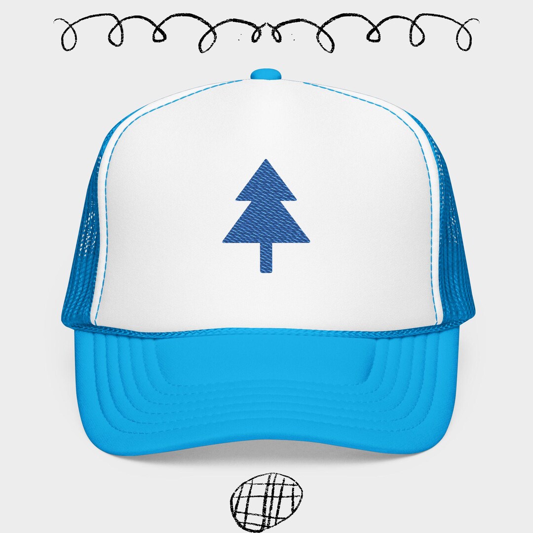 Gravity Falls Dipper's Hat: Tree Embroidery Trucker Cosplay Cap - Etsy
