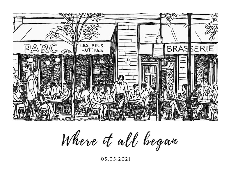 Parc Rittenhouse Philadelphia Line Art Print – Minimalist First Date ...