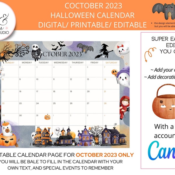 Spooky 2023 Calendar - Etsy