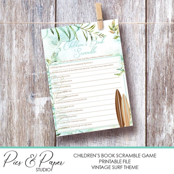 Children's Book Scramble Game Guess the Children Book | Etsy