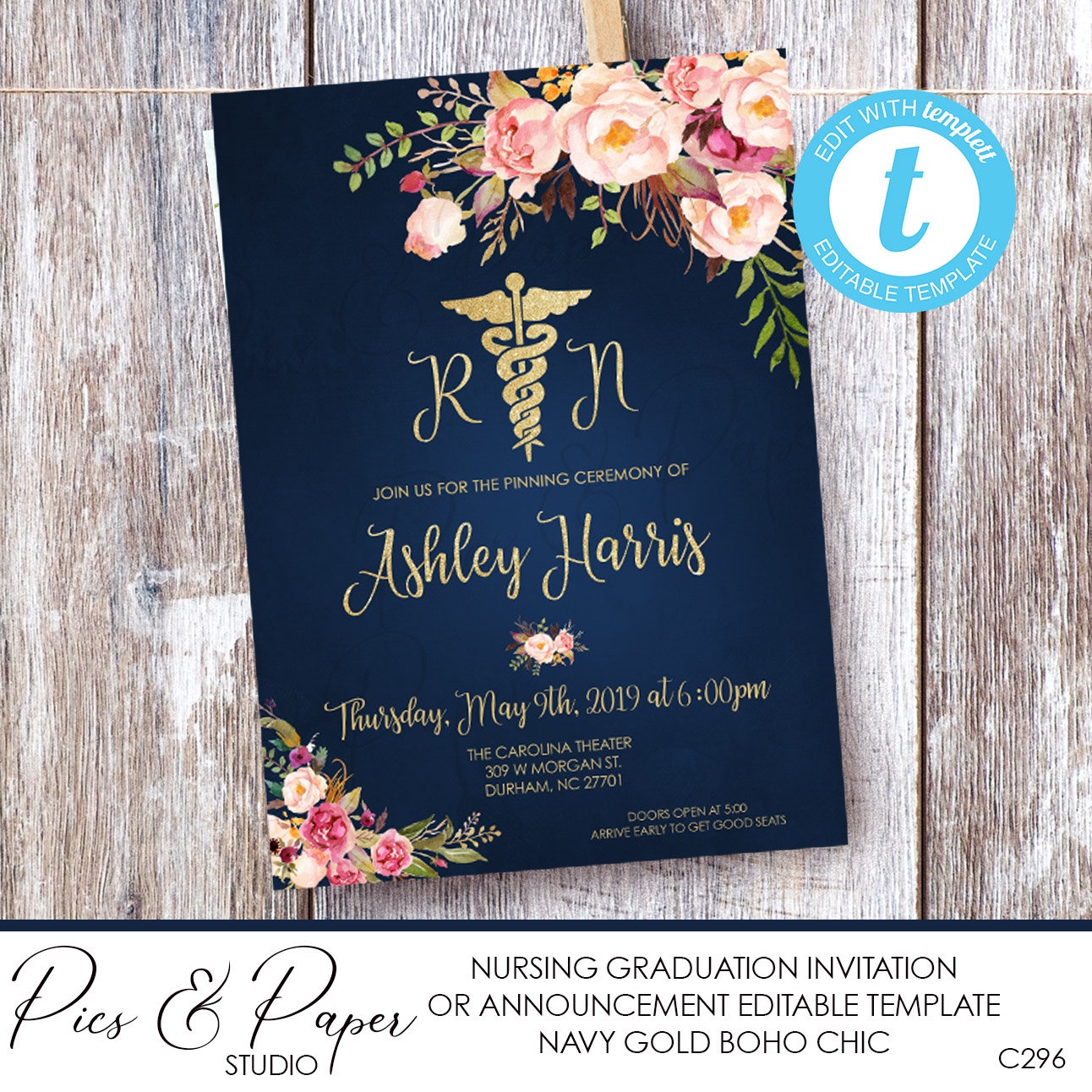 Nursing Pinning Ceremony Invitations