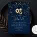 Mechanical Engineering Graduation Announcement in Navy and Gold With ...