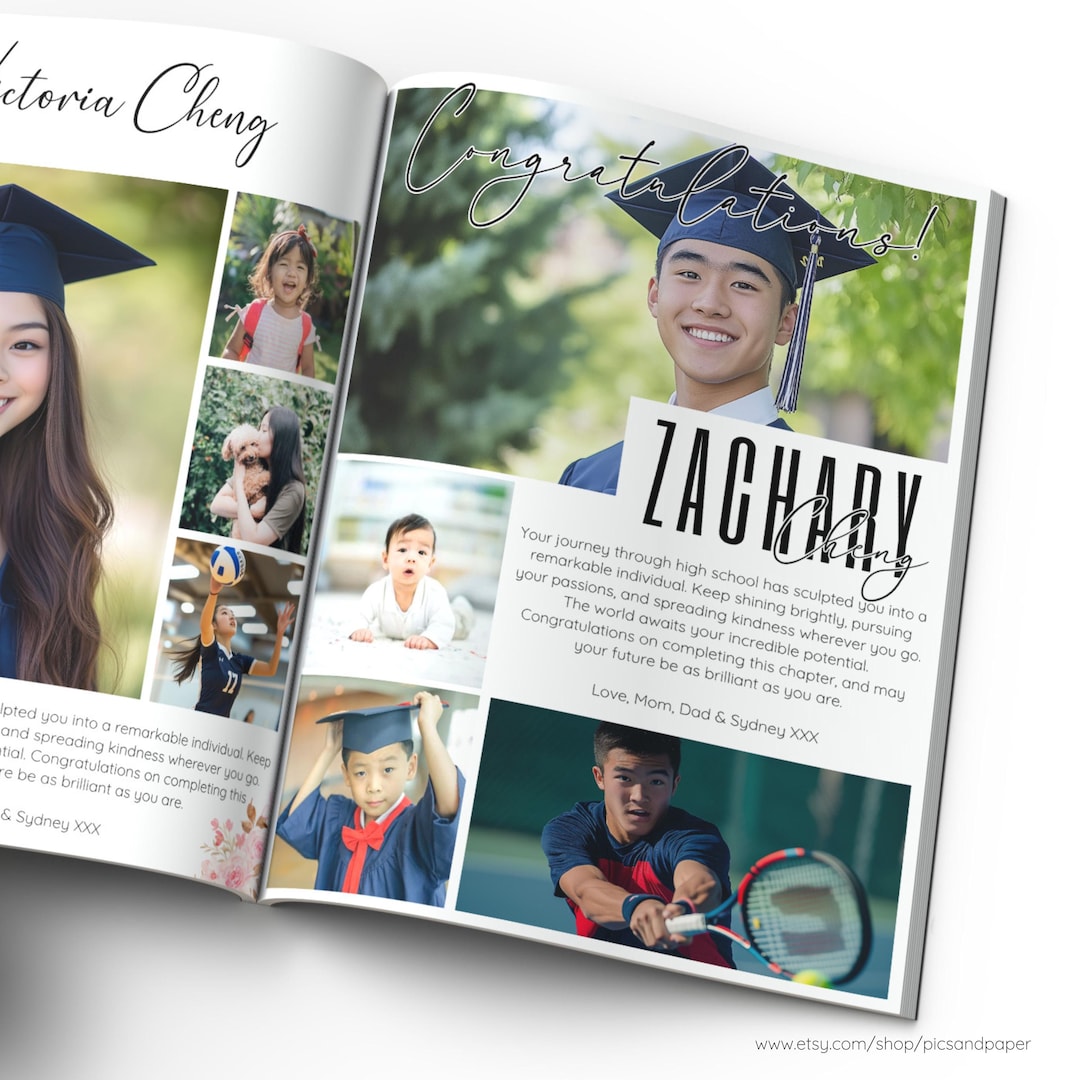 YEARBOOK AD High School Template, Editable Full Page Ad Layout, Senior ...