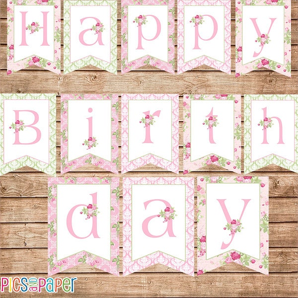 Shabby Chic Bunting - Etsy
