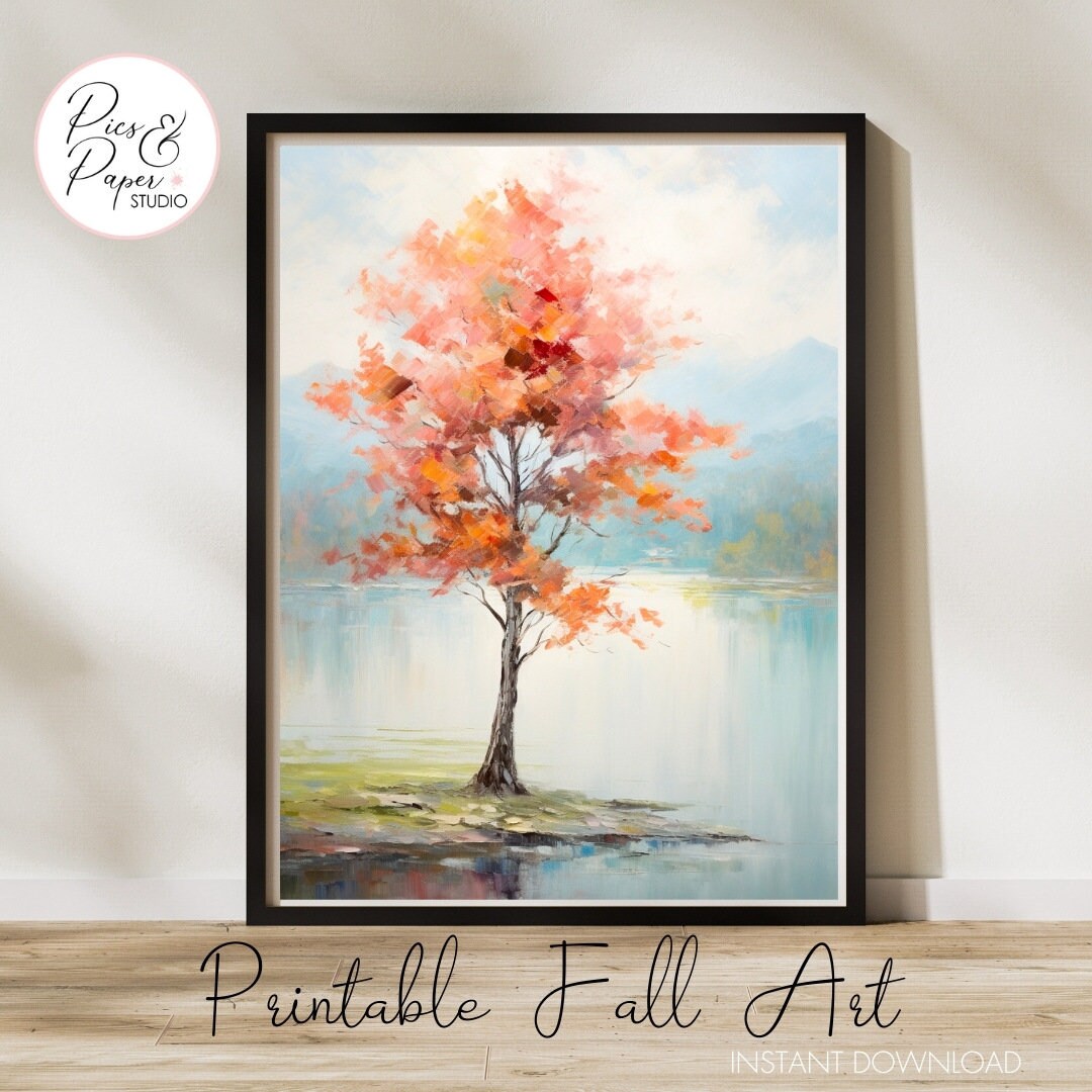 Fall Wall Decor Printable Nature Painting Rustic Fall Art - Etsy