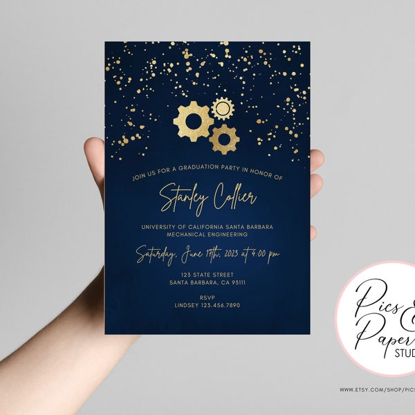 Graduation Announcement Template Engineering - Etsy