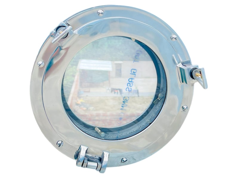 Nautical Porthole Window Wall Decor: Silver Aluminum & Glass, 30.5cm - Etsy