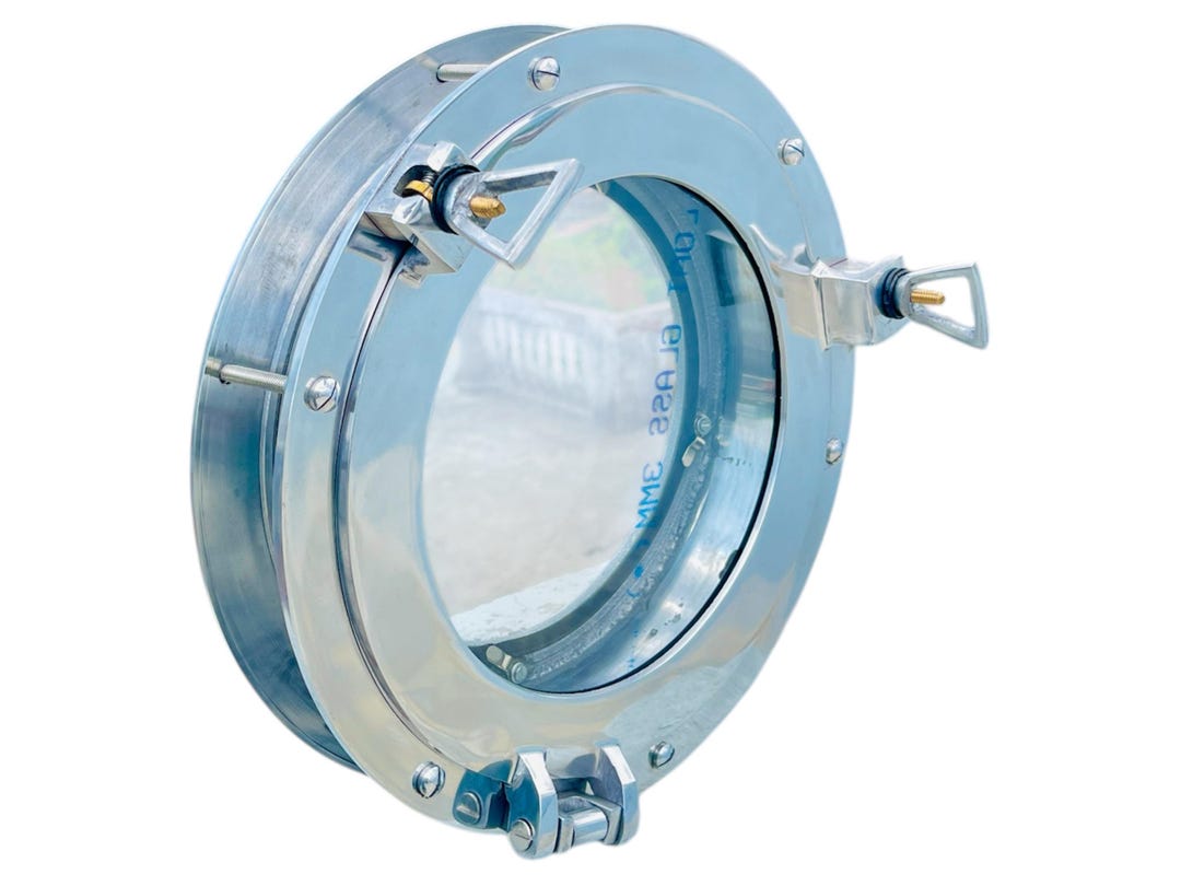 Nautical Porthole Window Wall Decor: Silver Aluminum & Glass, 30.5cm - Etsy