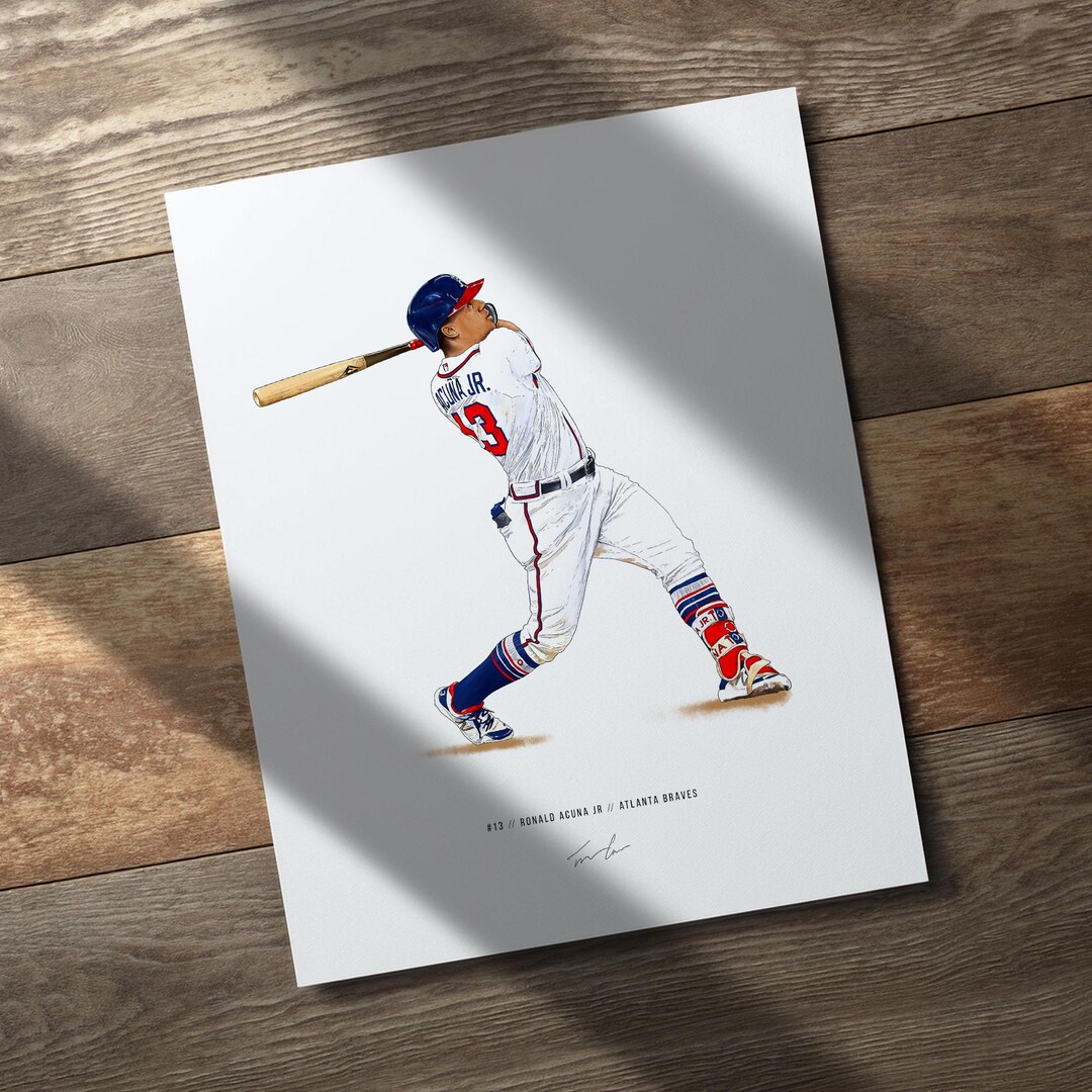 Ronald Acuna Jr V1 Atlanta Braves Baseball 8x10 Print Poster Art ...