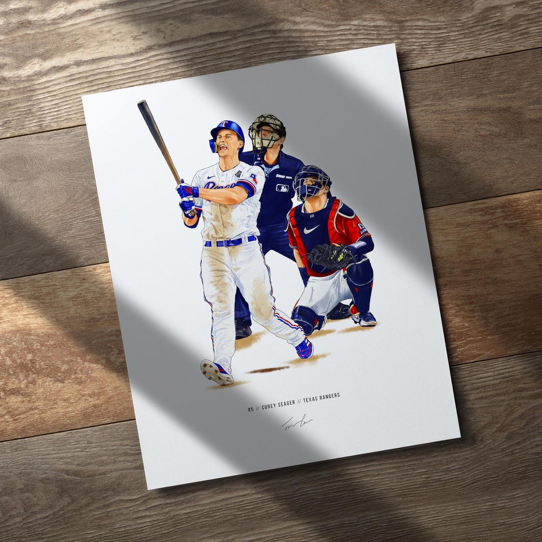 Corey Seager V3 Texas Rangers Baseball 8x10 Print Poster Art ...