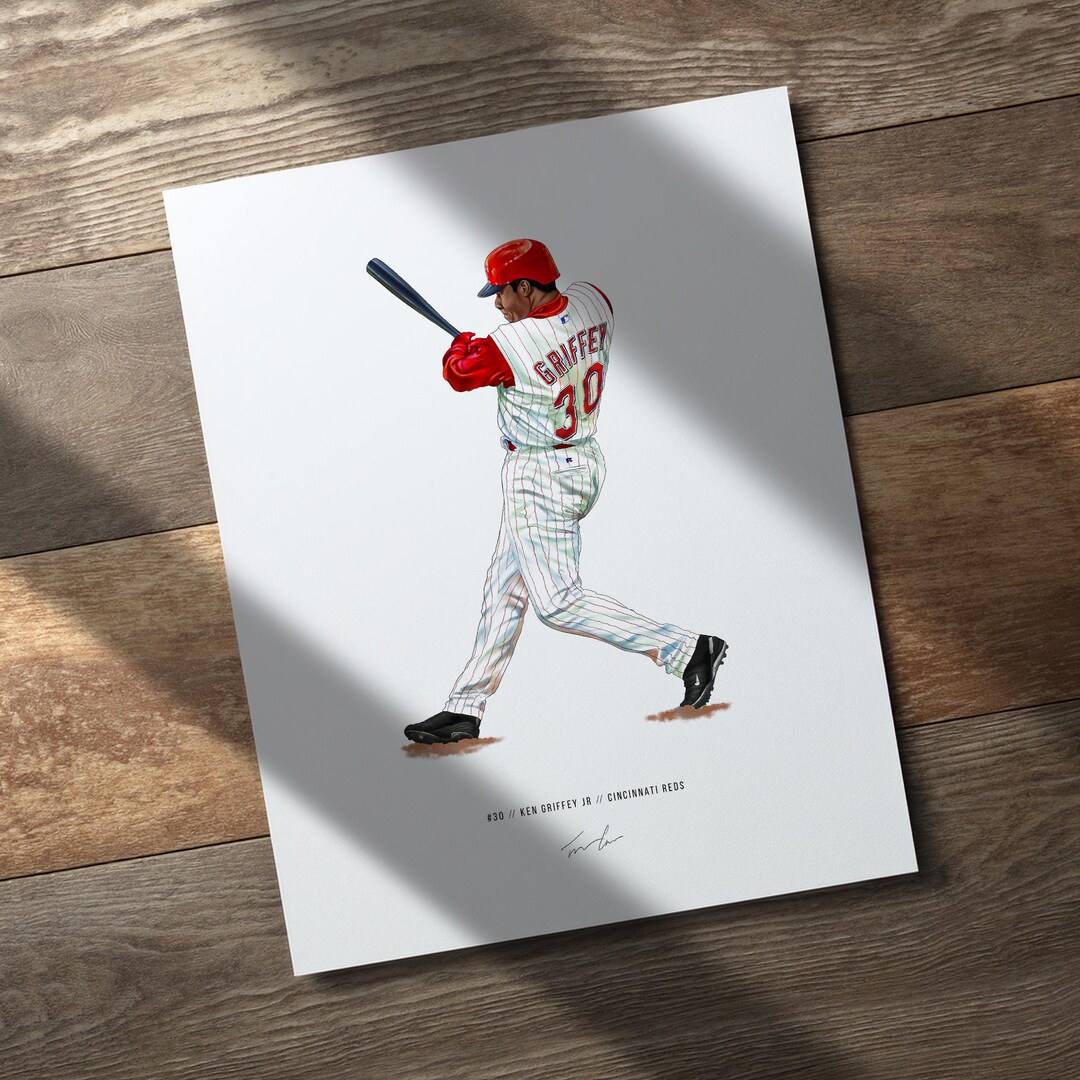 Ken Griffey Jr Cincinnati Reds Baseball 8x10 Print Poster Art ...