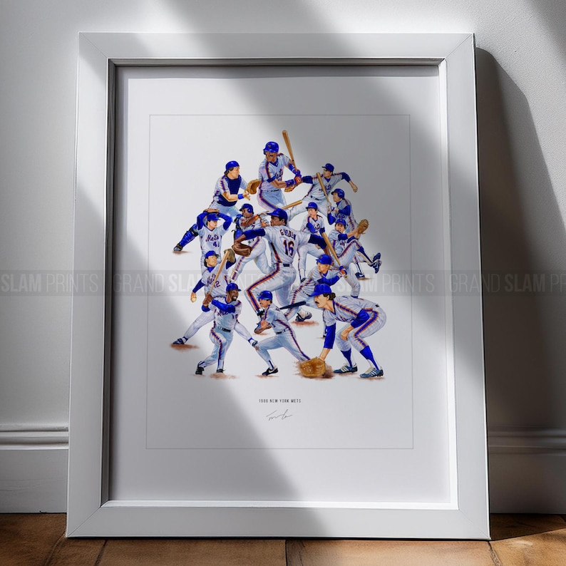1986 New York Mets World Series Collage Poster Baseball 8x10 Print Art ...