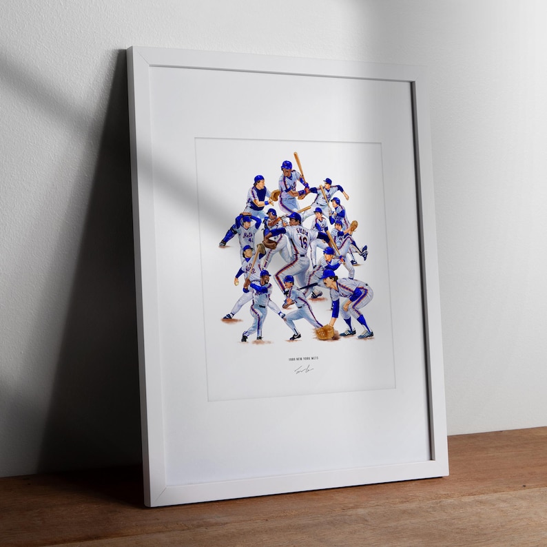 1986 New York Mets World Series Collage Poster Baseball 8x10 Print Art ...