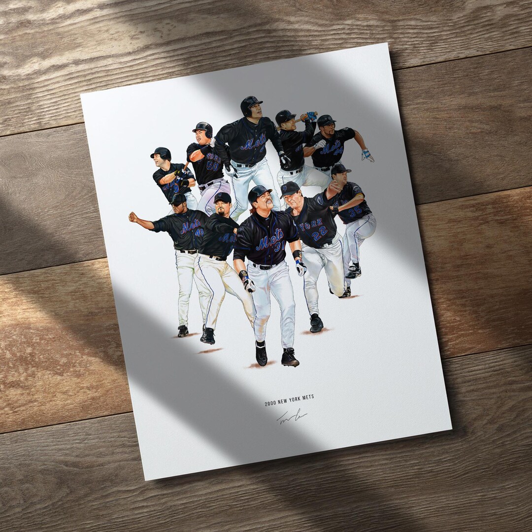 2000 New York Mets World Series Collage Poster Baseball 8x10 Print Art ...