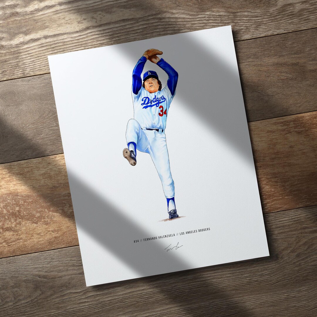 Fernando Valenzuela Los Angeles Dodgers Baseball 8x10 Print Poster Art ...