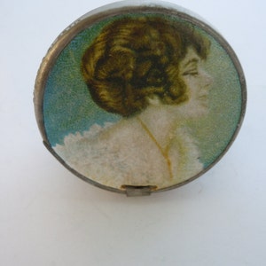 Vintage Edwardian Lady Portrait Small Round Folding Mirror Germany - Etsy