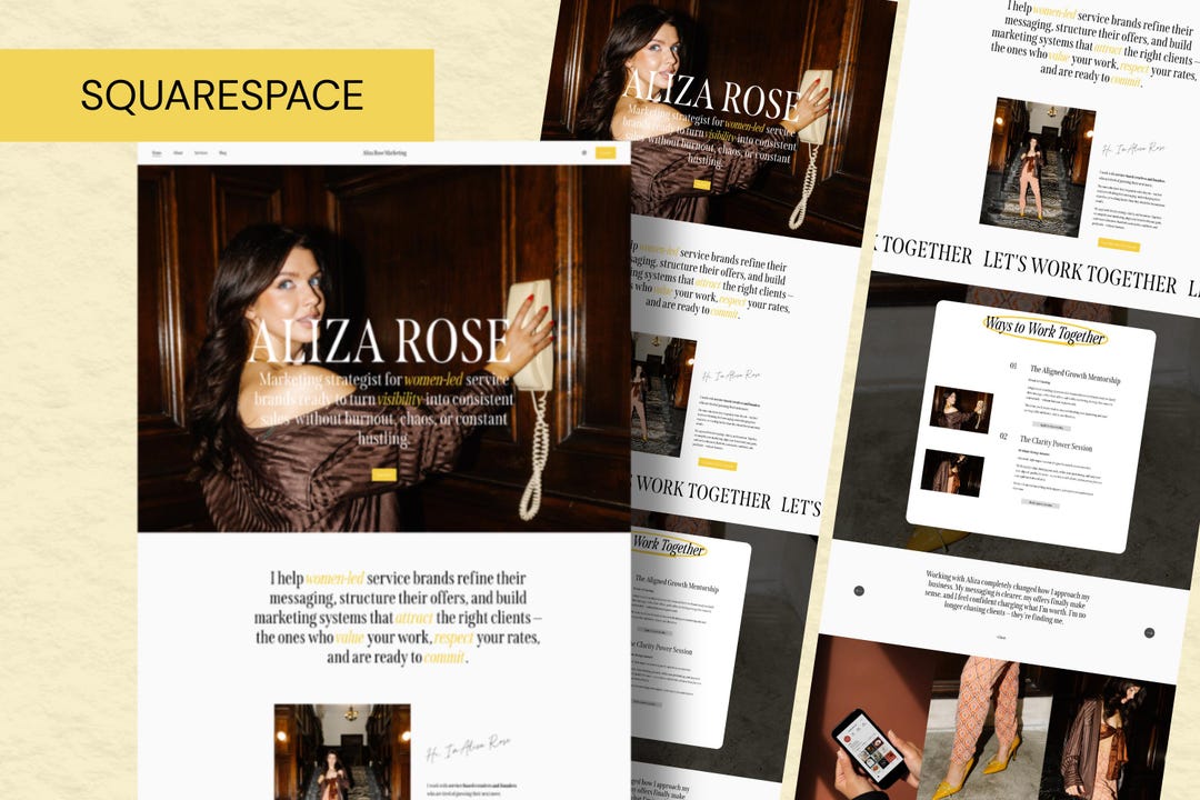 Squarespace Website Template for Marketing & Service Providers, Brand ...