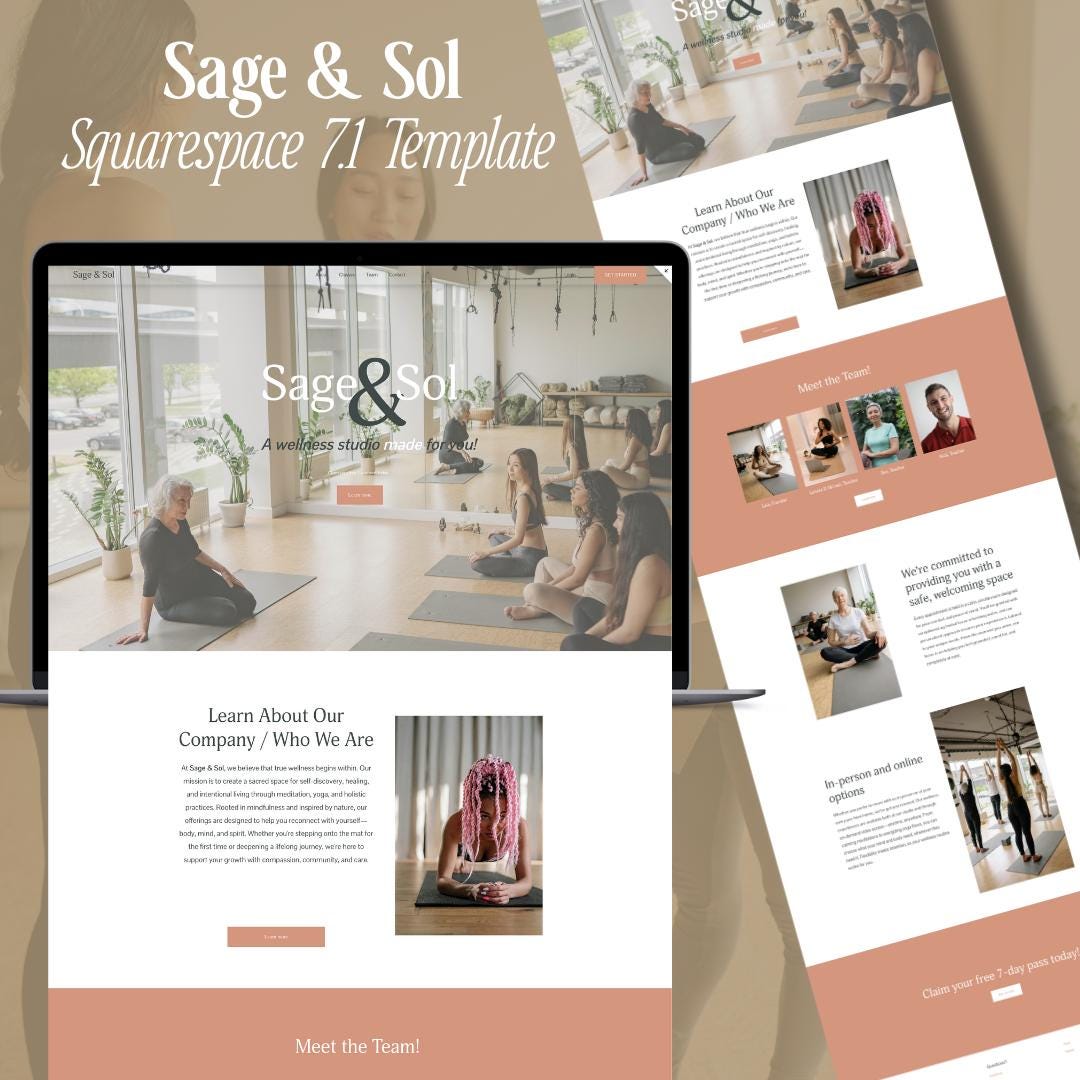 Minimalist Squarespace Template: Wellness Coach & Healer Website Design ...