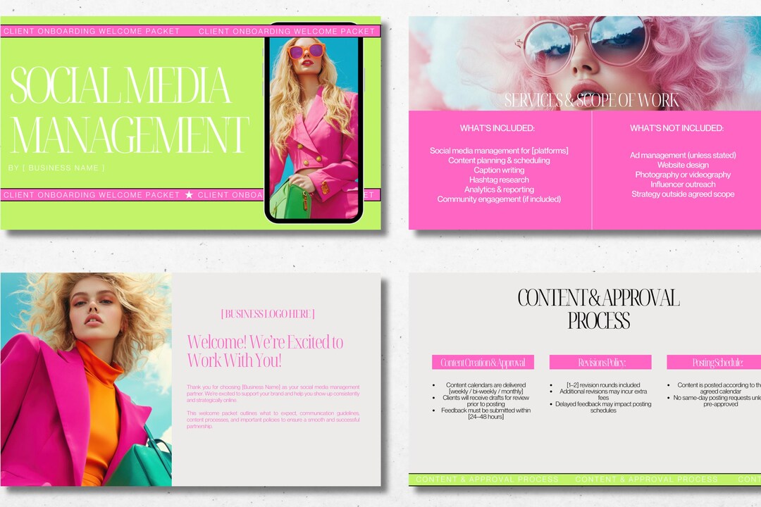 Bold Client Onboarding Welcome Packet for Social Media Managers ...