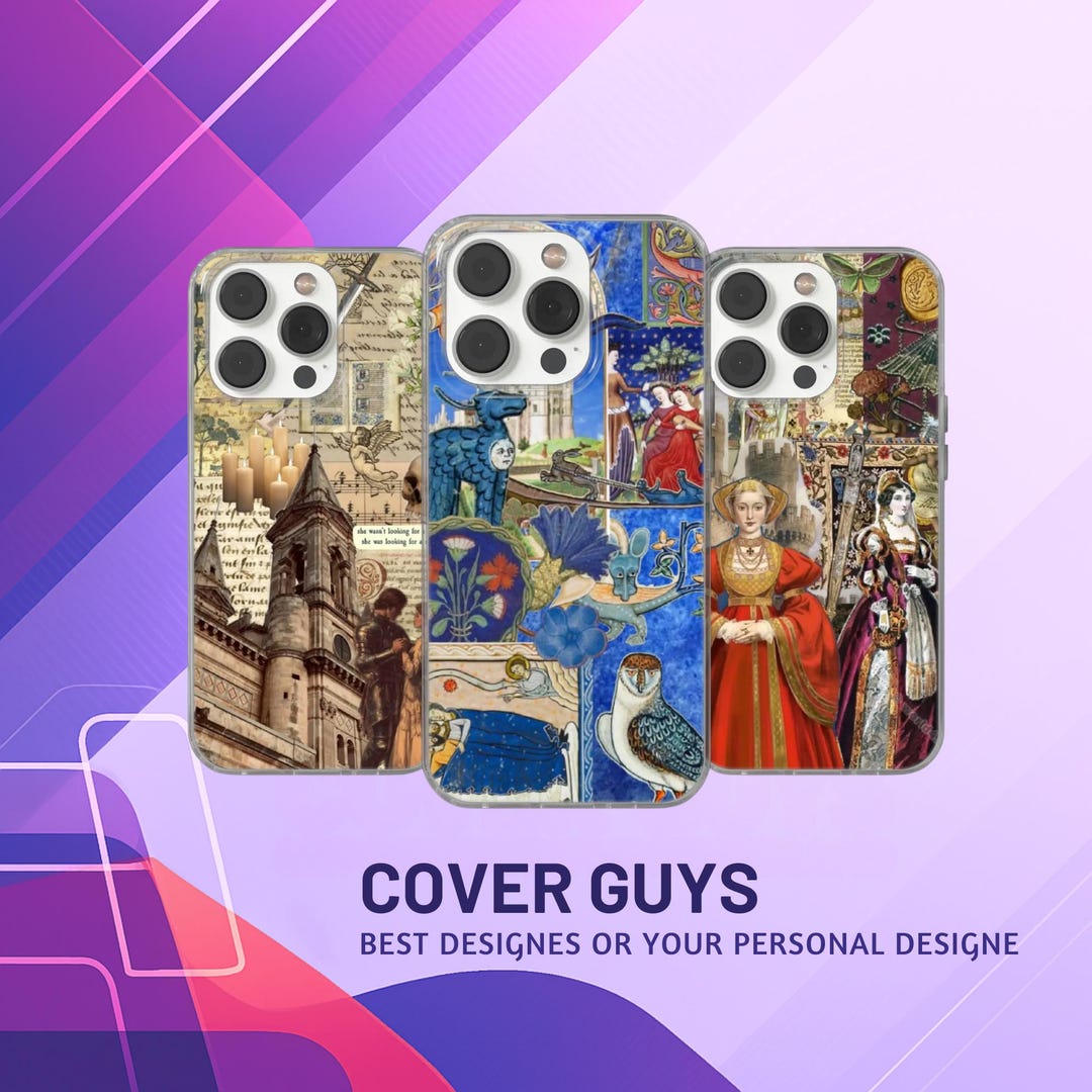 Medieval Ilustration Phone Case Historical Art Cover for iPhone 16e, 17 ...