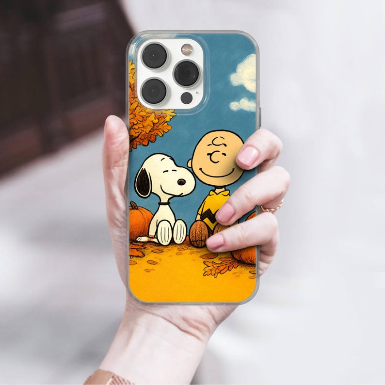 Snoopy Fall Phone Case Charlie Brown Night Cover for iPhone 16e, 17 Pro ...
