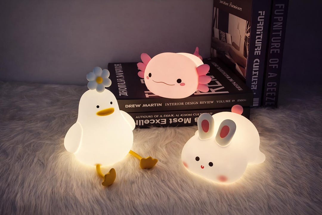 Cute Silicone LED Night Light – Animal Night Lamp for Kids & Baby - Etsy